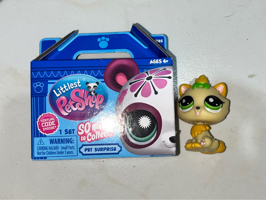 Littlest Pet Shop G7 Wave 3 LPS #140 Himalayan Cat Yellow and Green ...