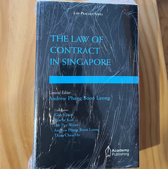 LLB Textbook: The Law of Contract in Singapore by Andrew Phang, Hobbies ...