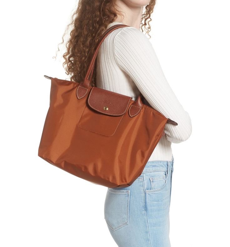 Longchamp Le Pliage in Cognac Large (rare color), Women's Fashion, Bags ...