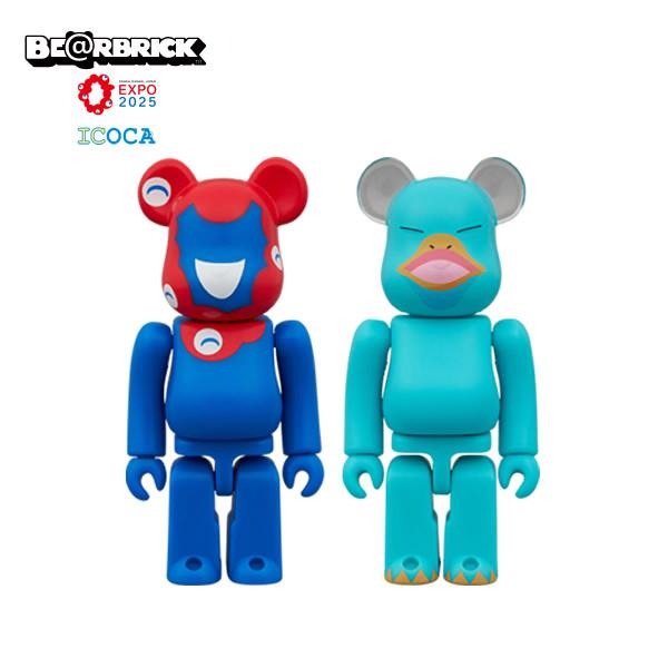Medicom Toy BE@RBRICK Miyakumyaku & Iko-chan 2 PCS SET 100% EXPO2025 Osaka Kansai Expo ICOCA ...
