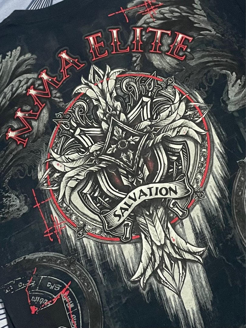 Mma elite cross grail like y2k tapout emo ecko, Men's Fashion, Tops ...