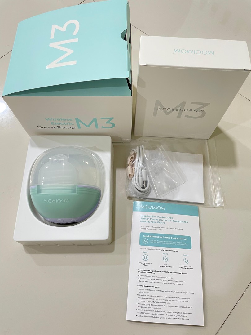 NEW MOOIMOM - M3 Pompa Asi Elektrik / Wireless Handsfree Breast Pump ...