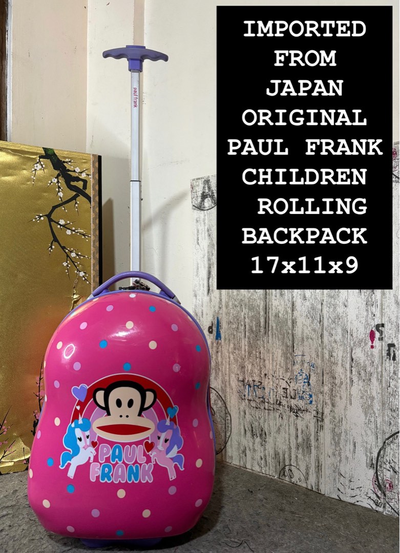 ORIGINALPAUL FRANK CHILDREN ROLLING BACKPACK LUGGAGE, Hobbies & Toys ...