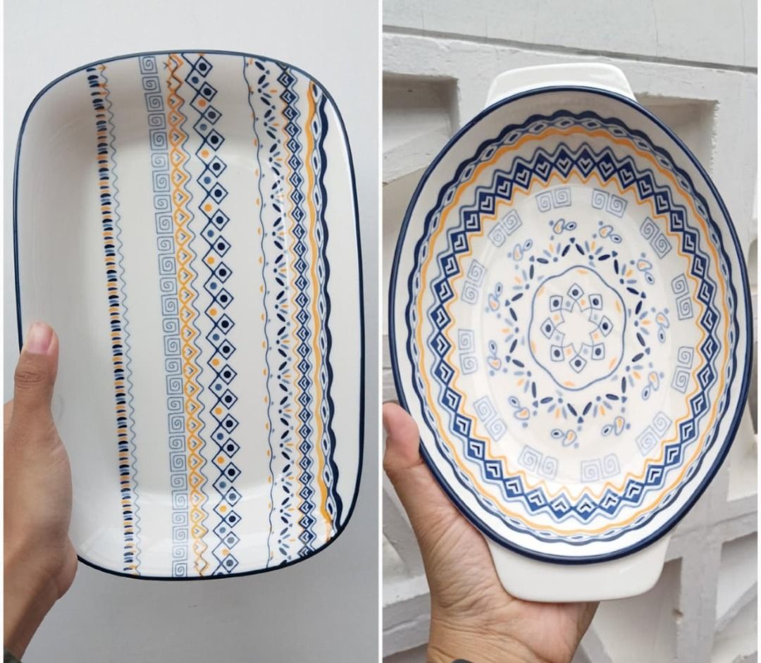 Pero Pyrex Piring Saji Keramik Wadah Saji Makanan Mangkok Piring Putih ...