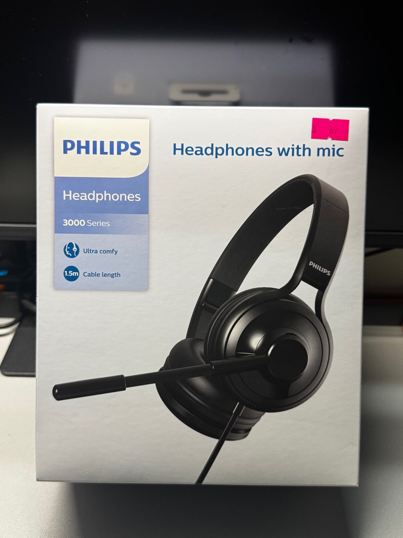Philips Headphone with Mic., Audio, Headphones & Headsets on Carousell