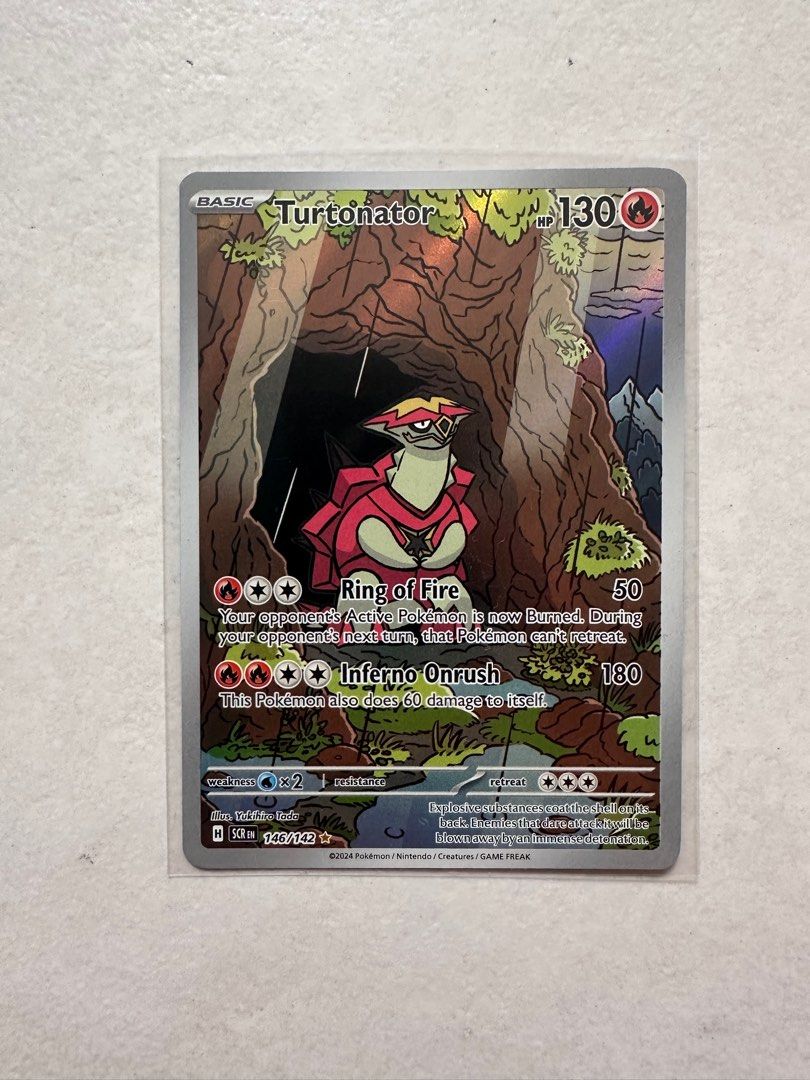 Pokemon Turtonator Ex Stellar Crown SCR 146 Illustration Rare Art IR AR ...