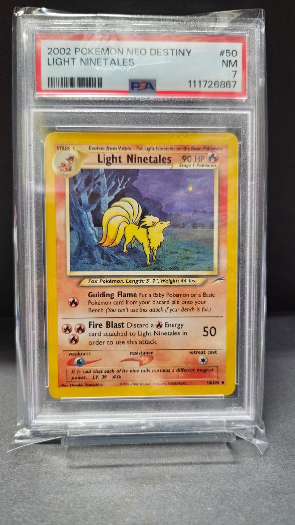 [PSA 7 ] English Pokemon Light Ninetales 50/105 Pokemon Neo Destiny ...