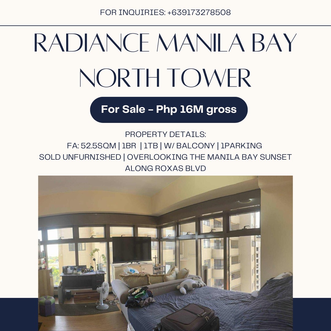Radiance Manila bay North tower - 17th floor 1br overlooking the Manila ...