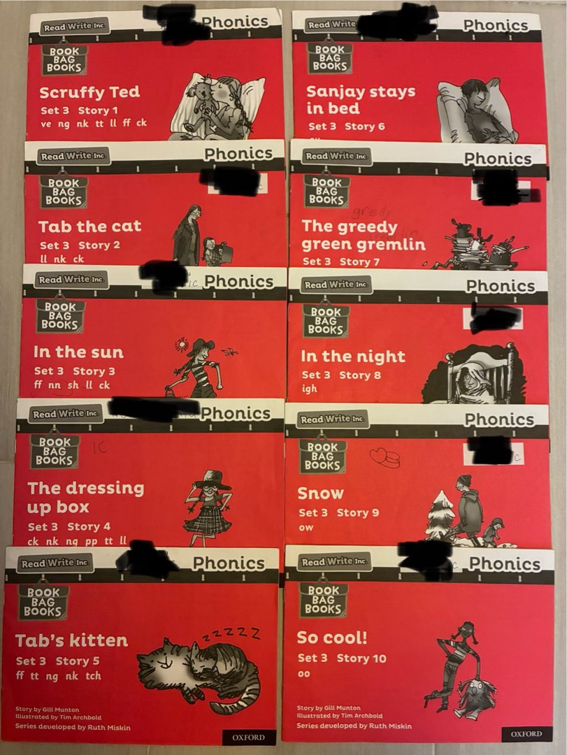 Read Write Inc. Phonics Set 3 Red Storybook ( Mixed Pack of 10), 興趣及遊戲 ...