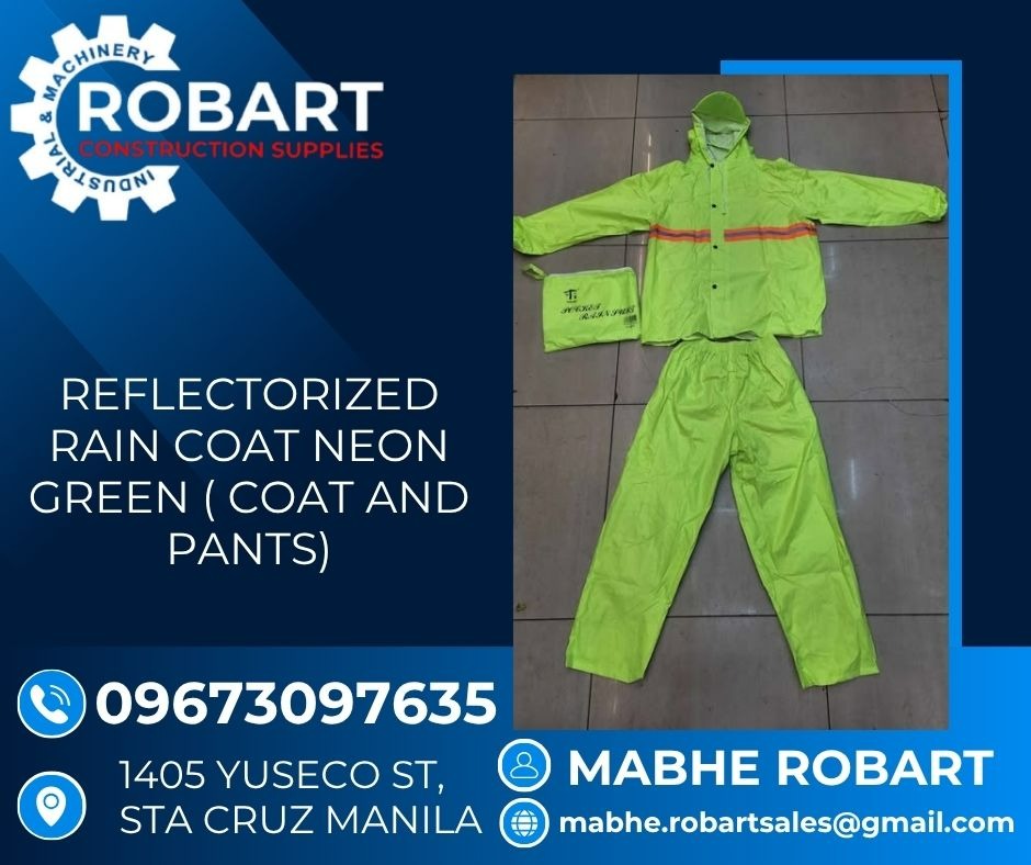 REFLECTORIZED RAIN COAT NEON GREEN (COAT AND PANTS), Furniture & Home ...