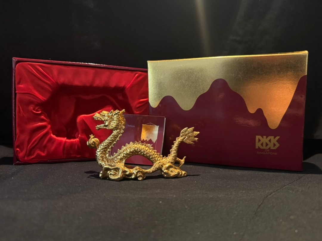 RISIS SINGAPORE 24k Gold Plated Dragon Figurine By Risis Of Singapore ...