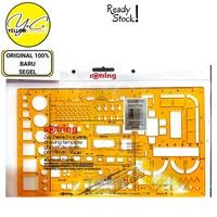 ROTRING Drawing Template Architects Combination 1:50 100%, Buku & Alat ...