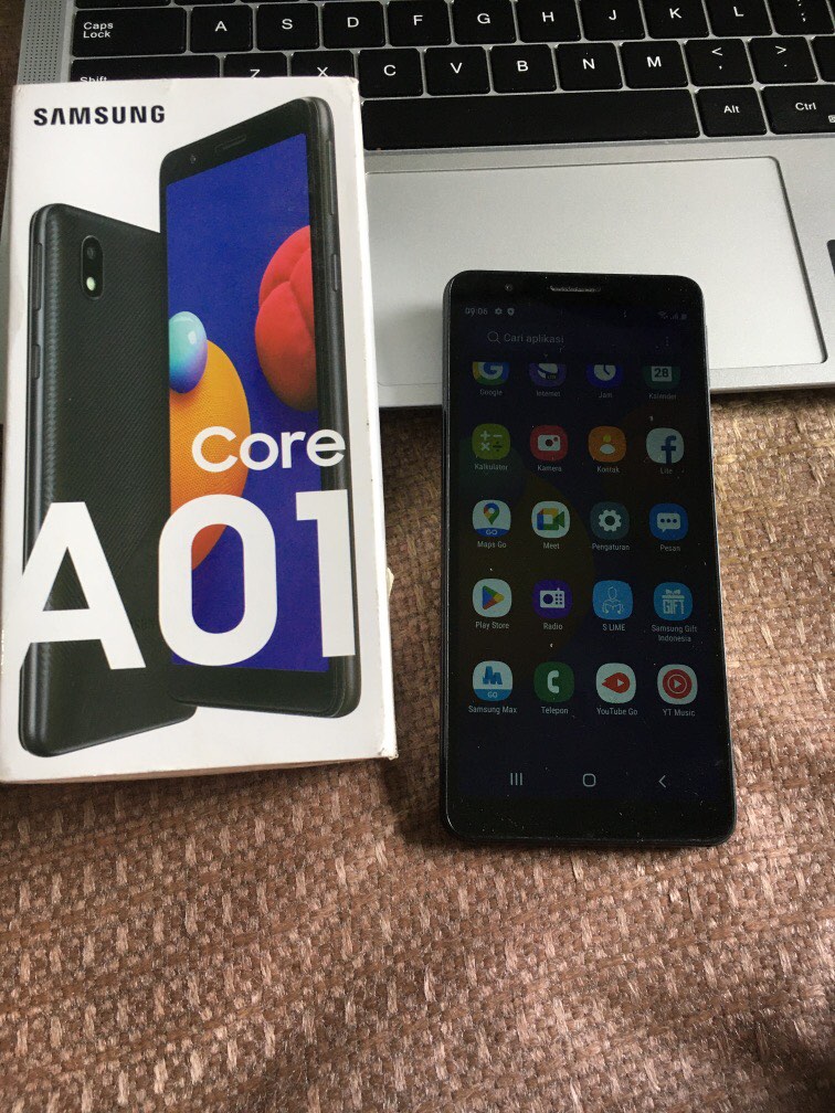 Samsung Core A01. 16GB, Ram 1GB with box., Telepon Seluler & Tablet ...