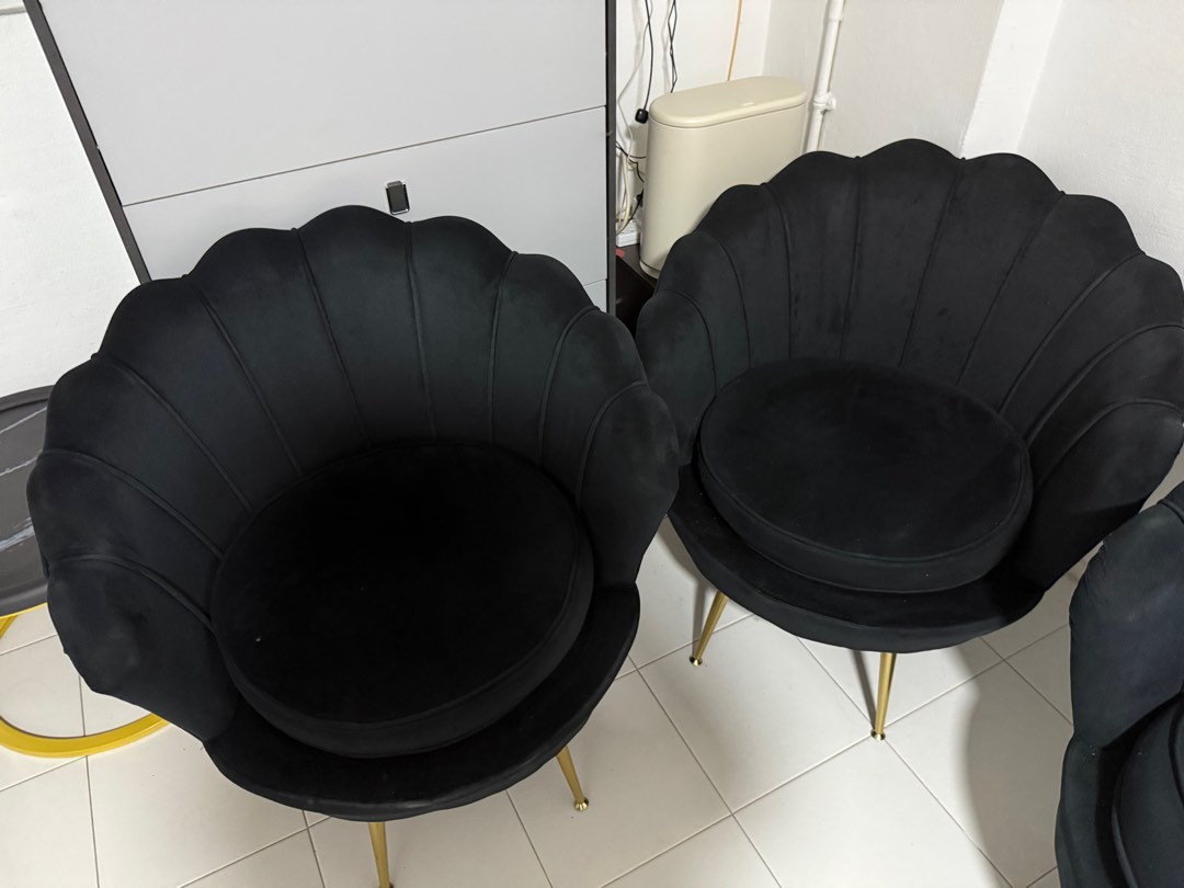 Shell Armchair x2, Furniture & Home Living, Furniture, Sofas on Carousell