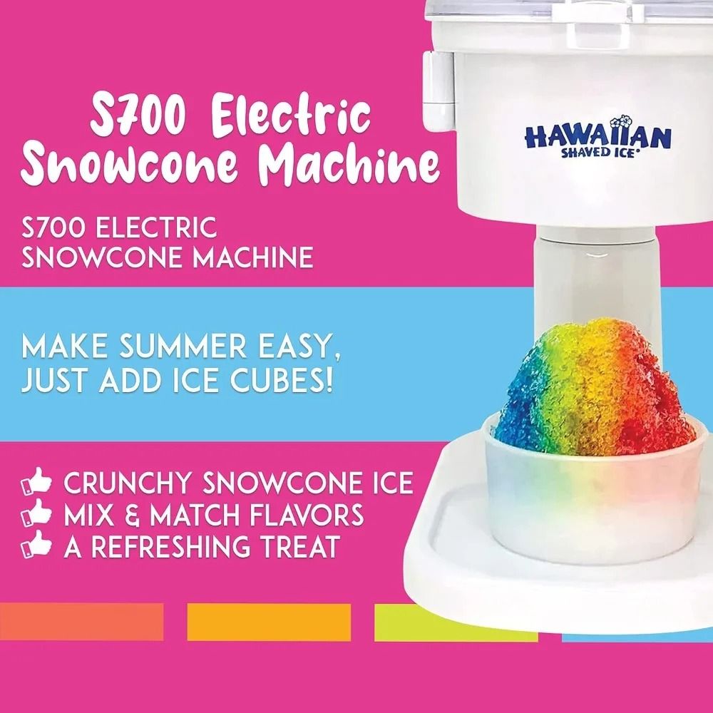 Snow Cone and Shaved Ice Machine with Instruction Manual, Tip Card ...