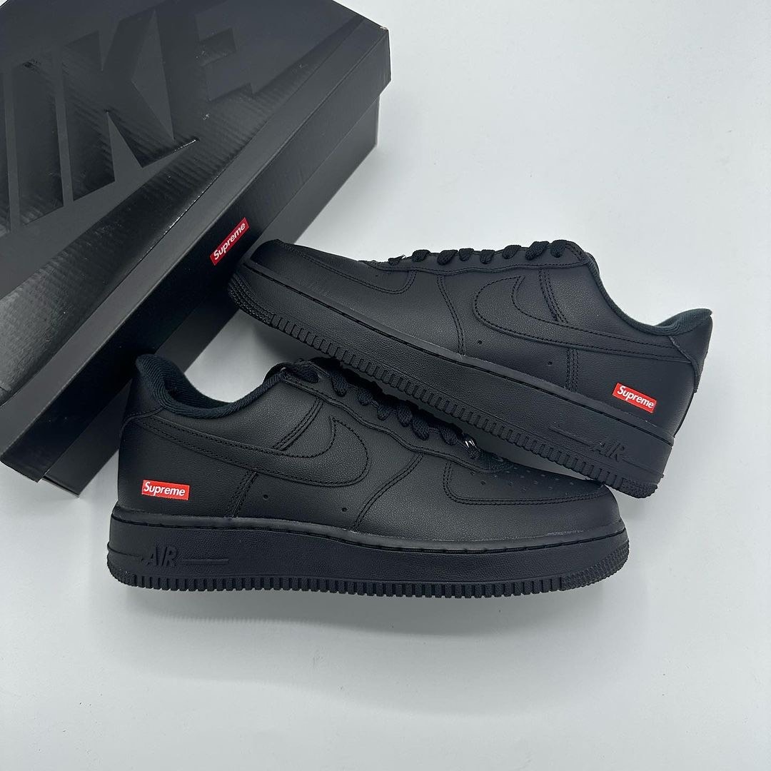 Supreme x Nike Air Force 1 box logo, Men's Fashion, Footwear, Sneakers ...