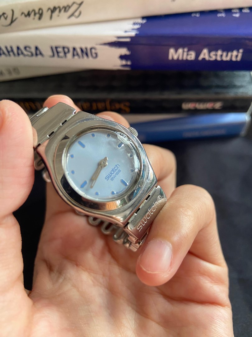 Swatch Irony Women’s Light Blue dial Bangle Band stainless steel ...