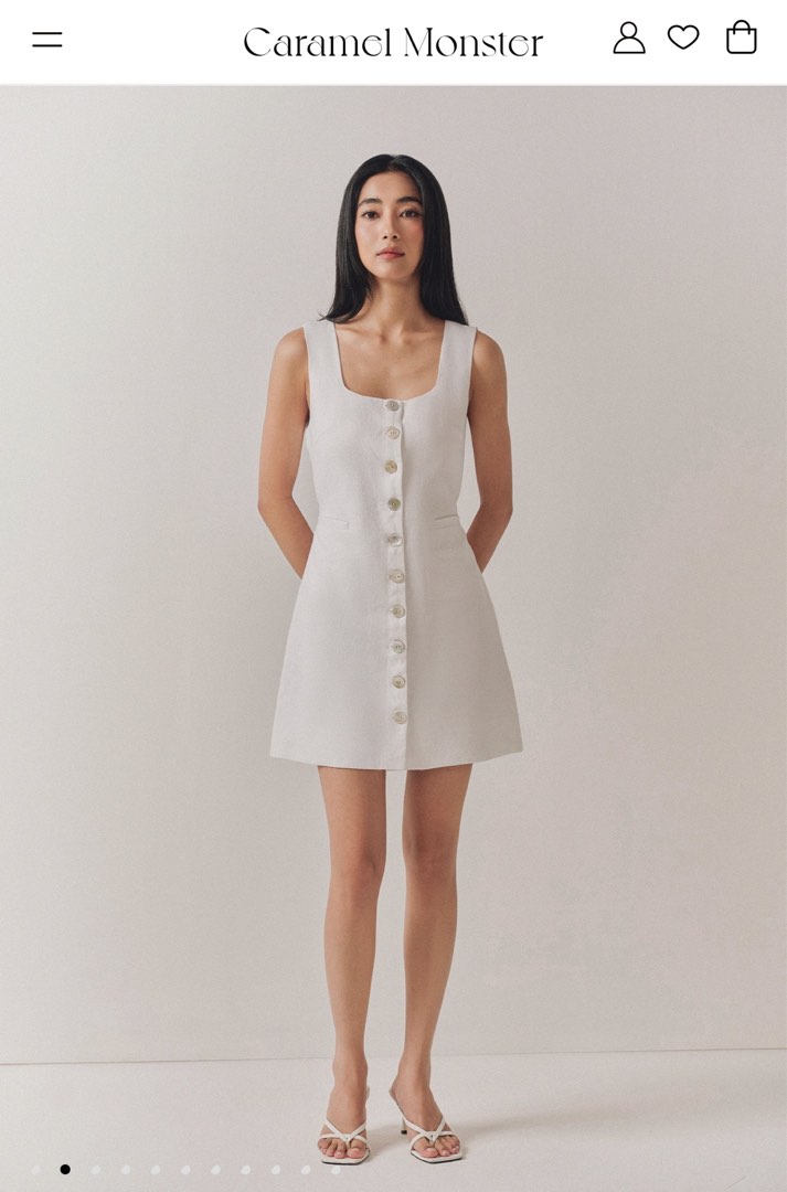 White Majorca Mini Dress - Caramel Monster, Women's Fashion, Dresses ...