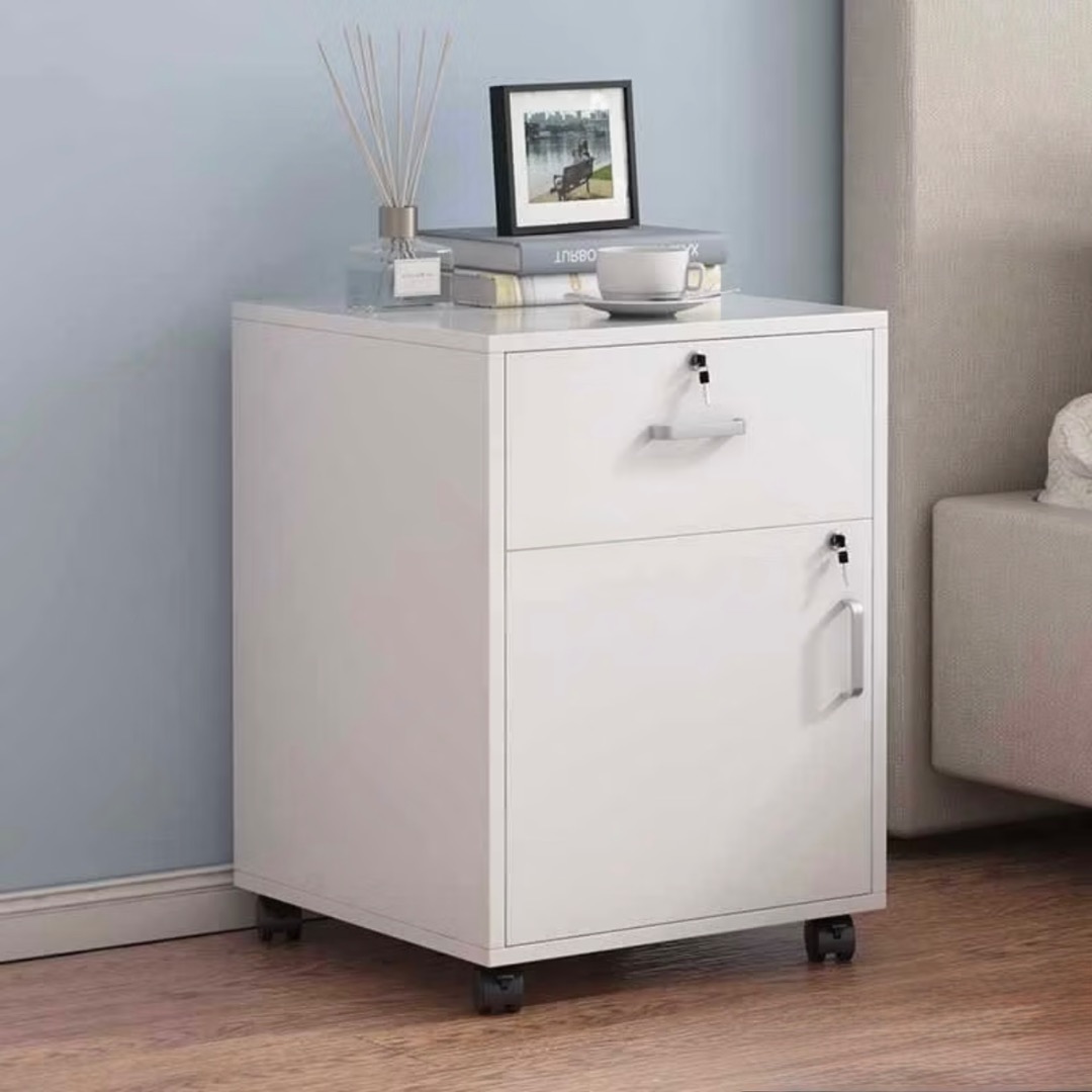 White Mobile Drawer Cabinet | Office Storage Drawer | Lockable Filing ...