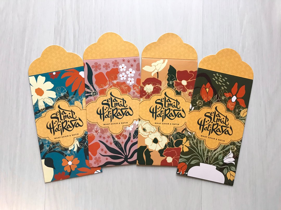 4pcs 2025 Mr DIY floral raya packet / sampul raya sdr, Hobbies & Toys ...