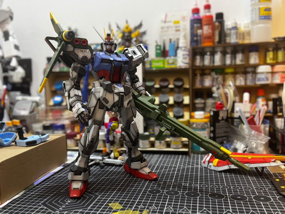 Bandai ori pg strike gundam repaint and launcher set, Hobbies & Toys ...