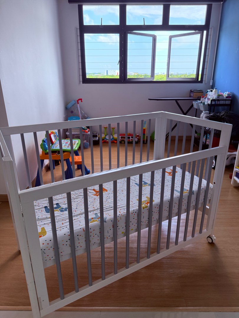 Candy Baby Cot with Wheels, Babies & Kids, Baby Nursery & Kids ...