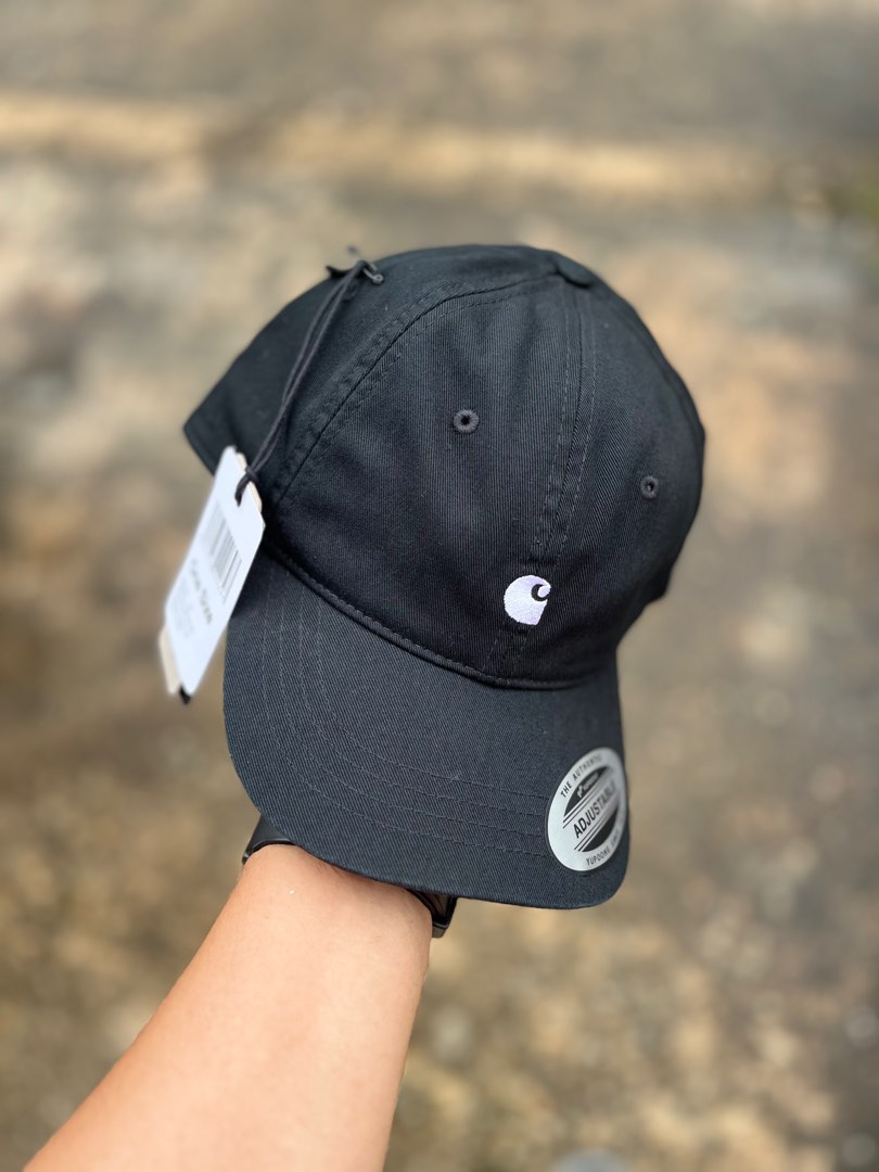 CARHARTT MADISON CAP LOGO WHITE ORIGINAL, Fesyen Pria, Aksesoris, Topi ...