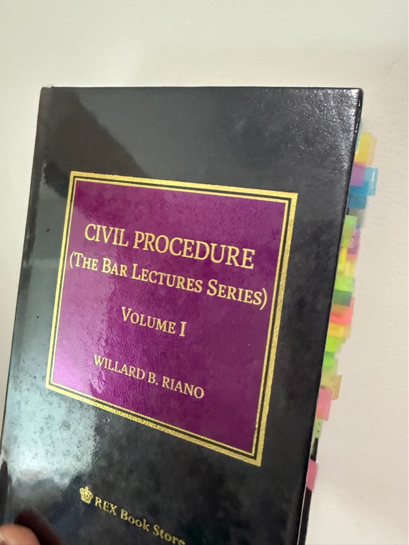 Civil Procedure I (Riano), Hobbies & Toys, Books & Magazines, Textbooks ...
