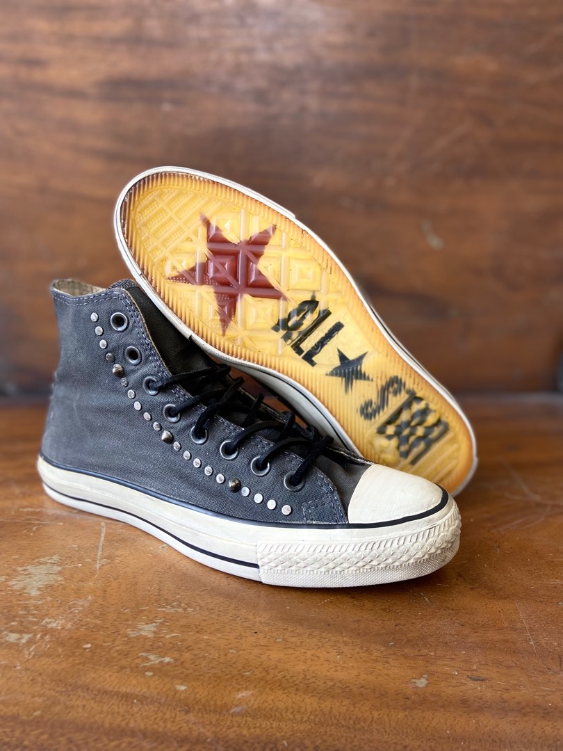 CONVERSE CHUCK TAYLOR HI X JOHN VARVATOS WASHED CANVAS STUDDED LIMITED ...