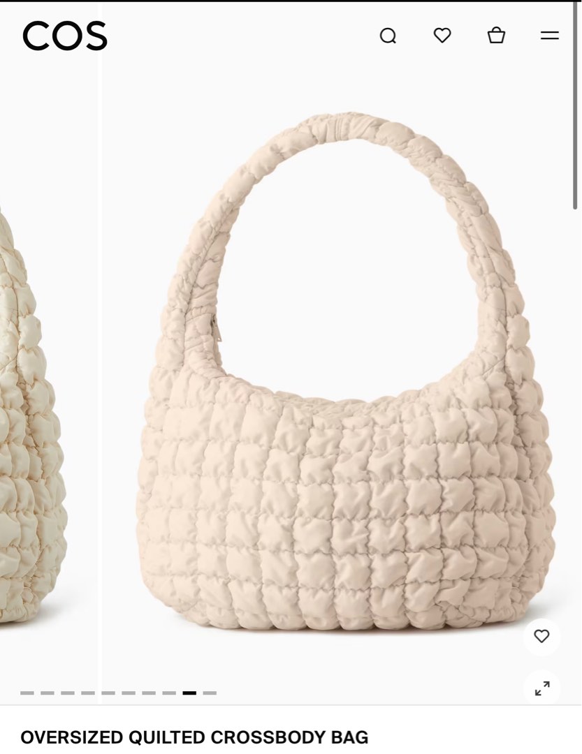 COS OVERSIZED QUILTED CROSSBODY BAG, Women's Fashion, Bags & Wallets ...