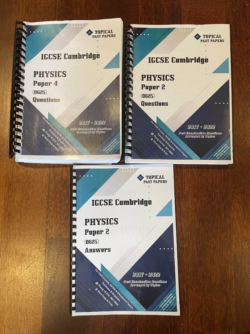 IGCSE Physics paper 2 and paper 4 topical questions, Hobbies & Toys, Books & Magazines ...