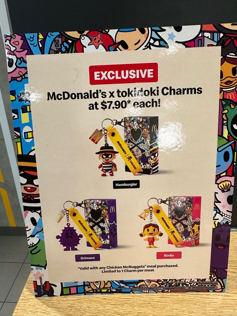 McDonald's x tokidoki Charms, Hobbies & Toys, Toys & Games on Carousell