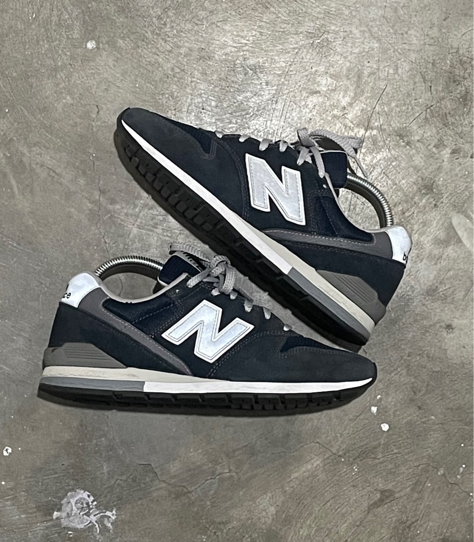 New Balance 966 Navy Blue, Men's Fashion, Footwear, Sneakers on Carousell