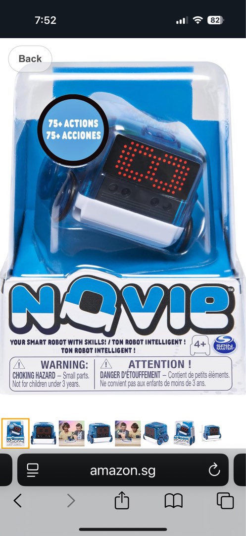 Novie Interactive Smart Robot with Over 75 Actions and 12 Tricks ...