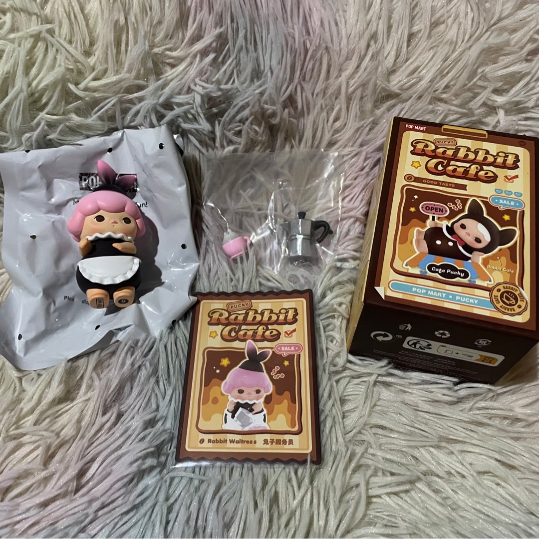 POPMART ~ PUCKY Rabbit Cafe (Rabbit Waitress), Hobbies & Toys, Toys ...
