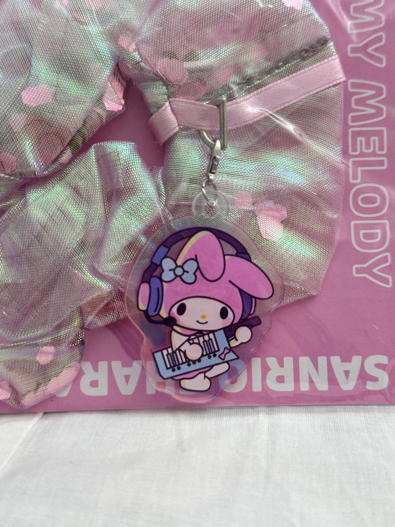 Sanrio Characters Ribbon Style Confetti Hair Scrunchie with Acrylic ...