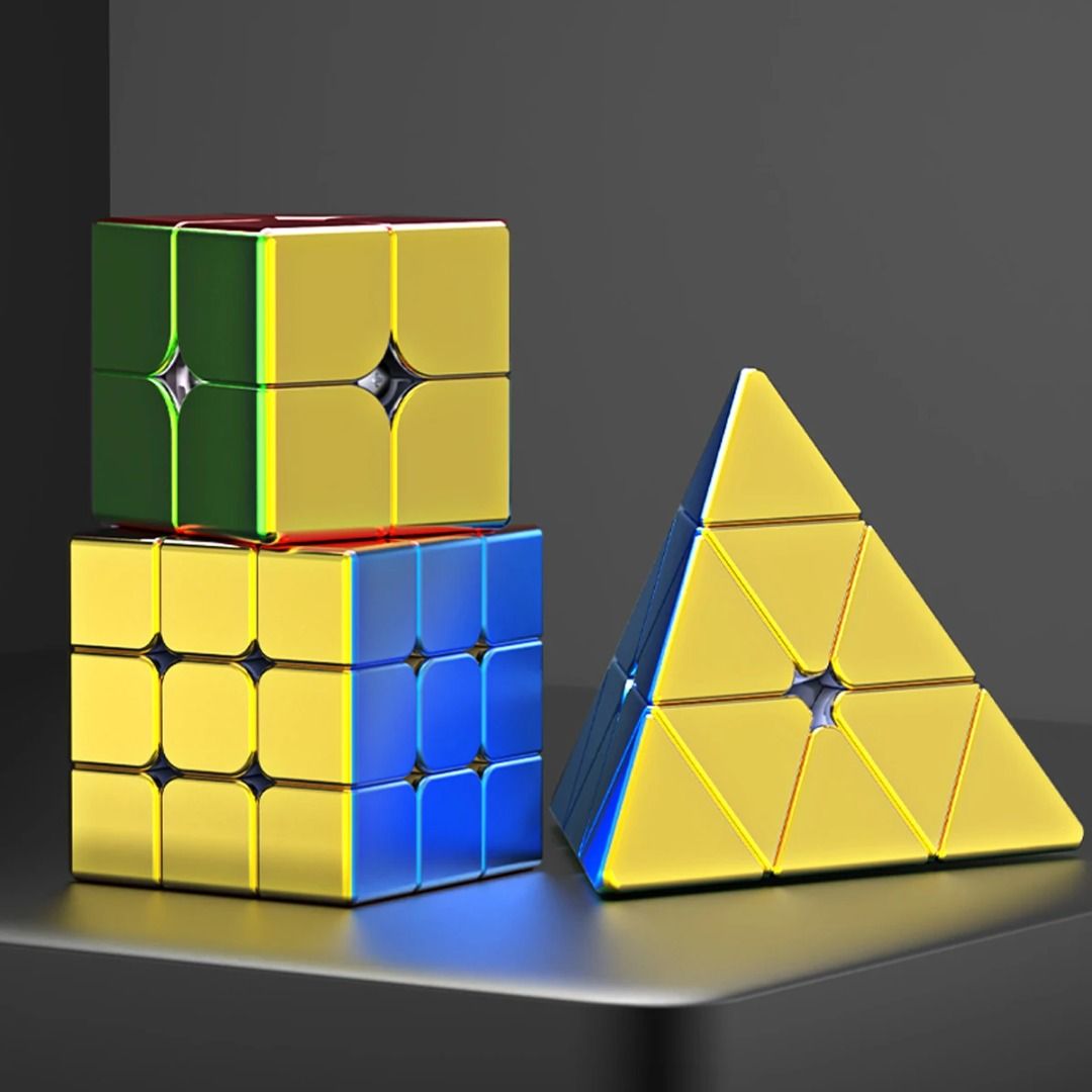 SENGSO Speed Cube 2x2x2,3x3x3, pyramid phantom colour Stickerless Magic ...