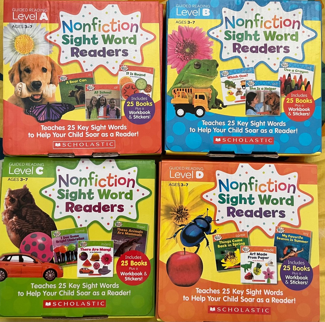 Sight word readers level A-D $80 for all, 興趣及遊戲, 書本 & 文具, 兒童書籍 - Carousell