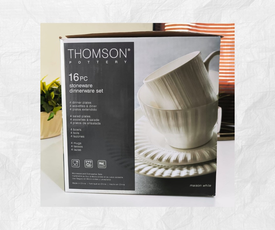 Thomson Pottery Dinnerware Set (16 pcs) | Brand New, Furniture & Home ...
