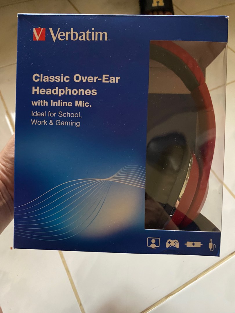 Verbatim Headset Classic Over Ear Headphone With Mic, Musik & Media ...