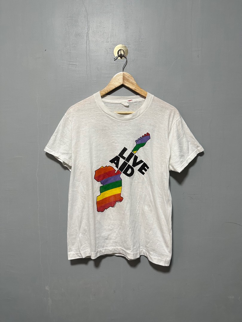 Very Rare 1985 Live Aid Official Shirt This Shirt Saves Lives Concert ...