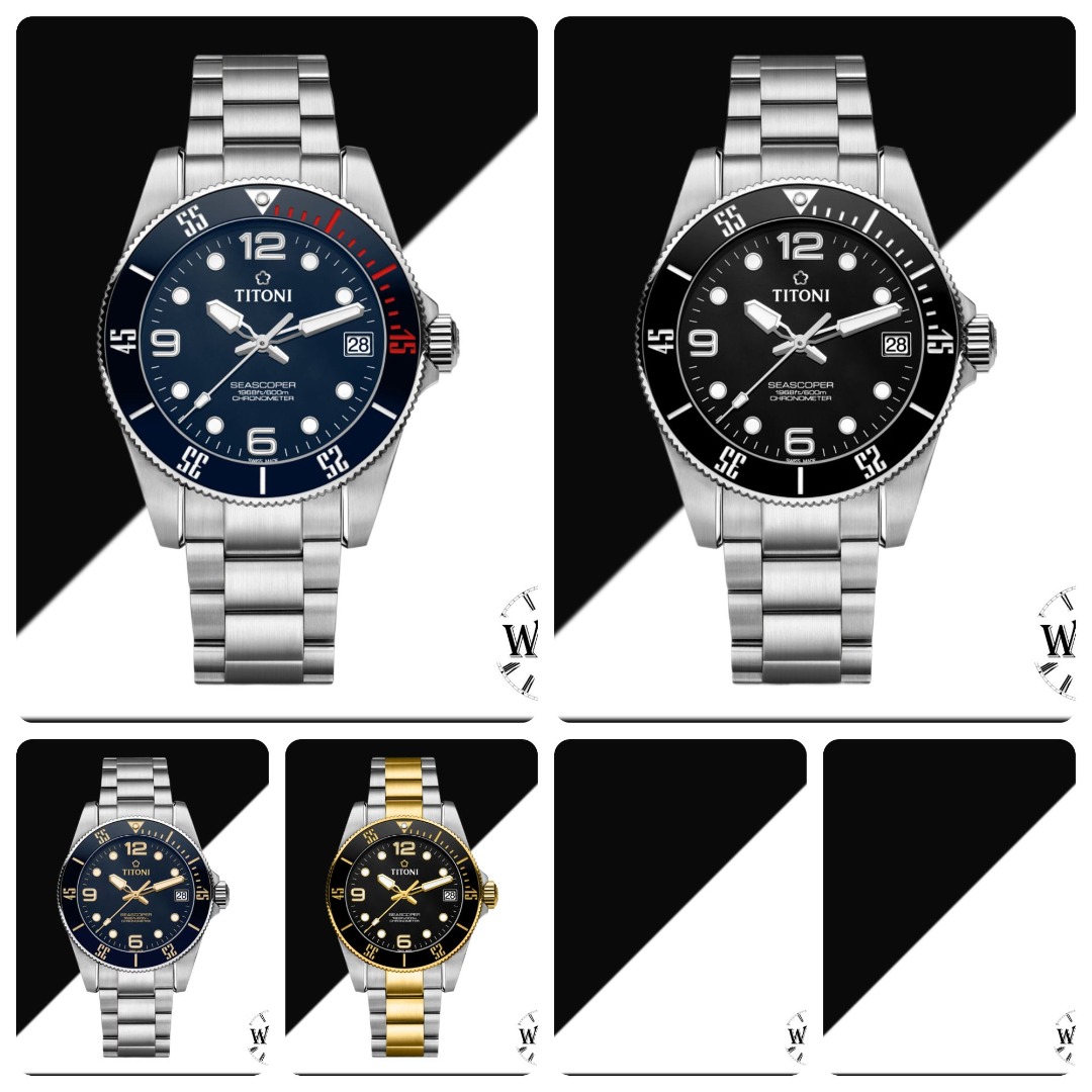 [WCO] 83600 x Titoni ft. Seascoper 600 aka Chronometer Men Diver 600m ...