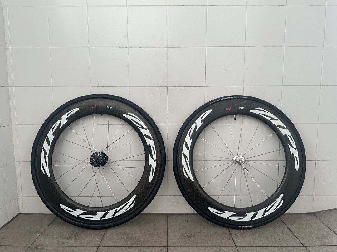 Zipp 808 Track Fixed Gear Carbon Wheelset, Sports Equipment, Bicycles ...