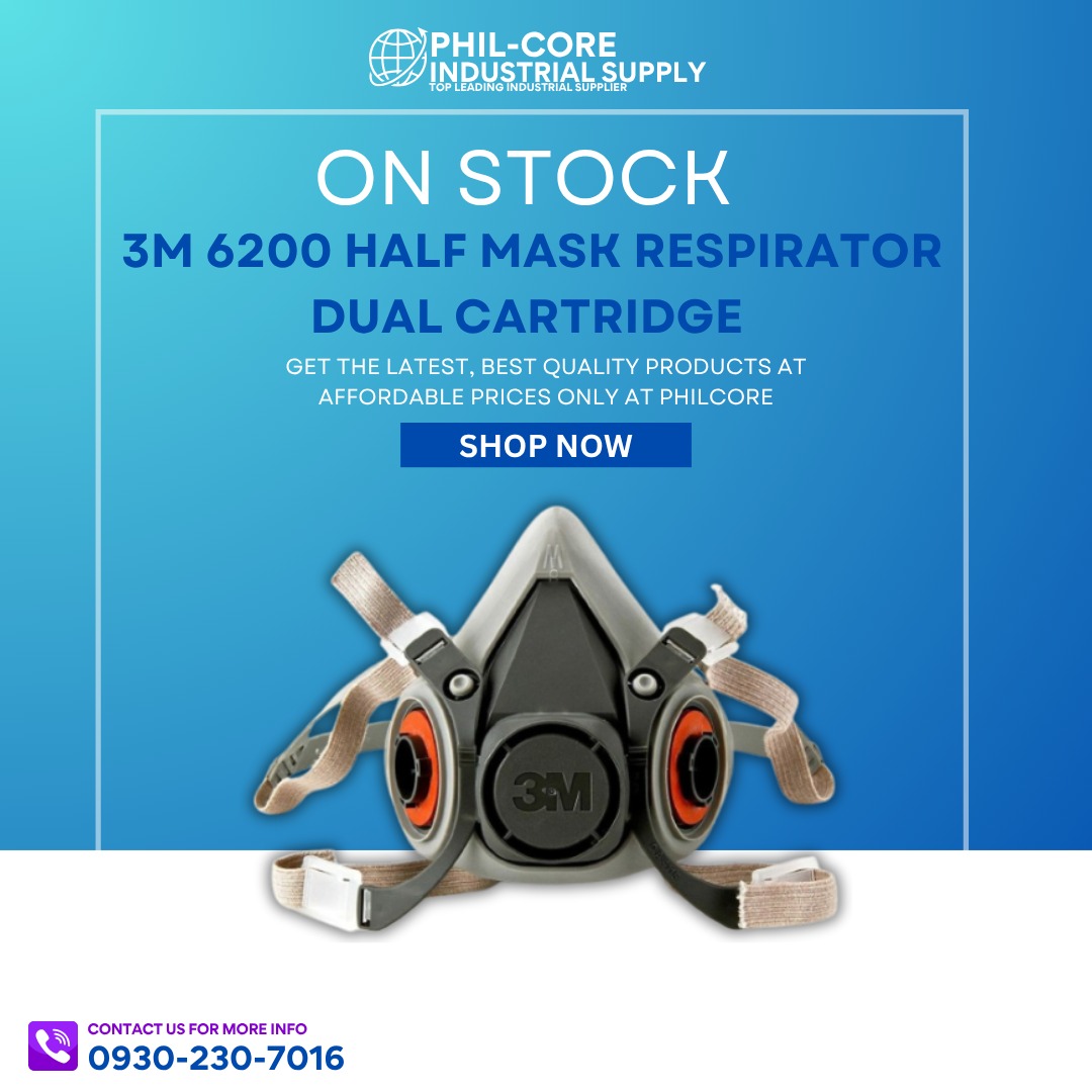 3m 6200 Half Mask Respirator Dual Cartridge, Safety Mask,Breathing ...