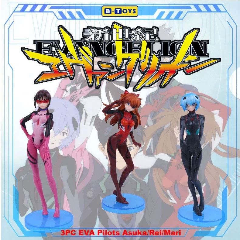 3PC EVA Set Neon Genesis Evangelion Pilots Rei Ayanmi / Asuka Langley ...