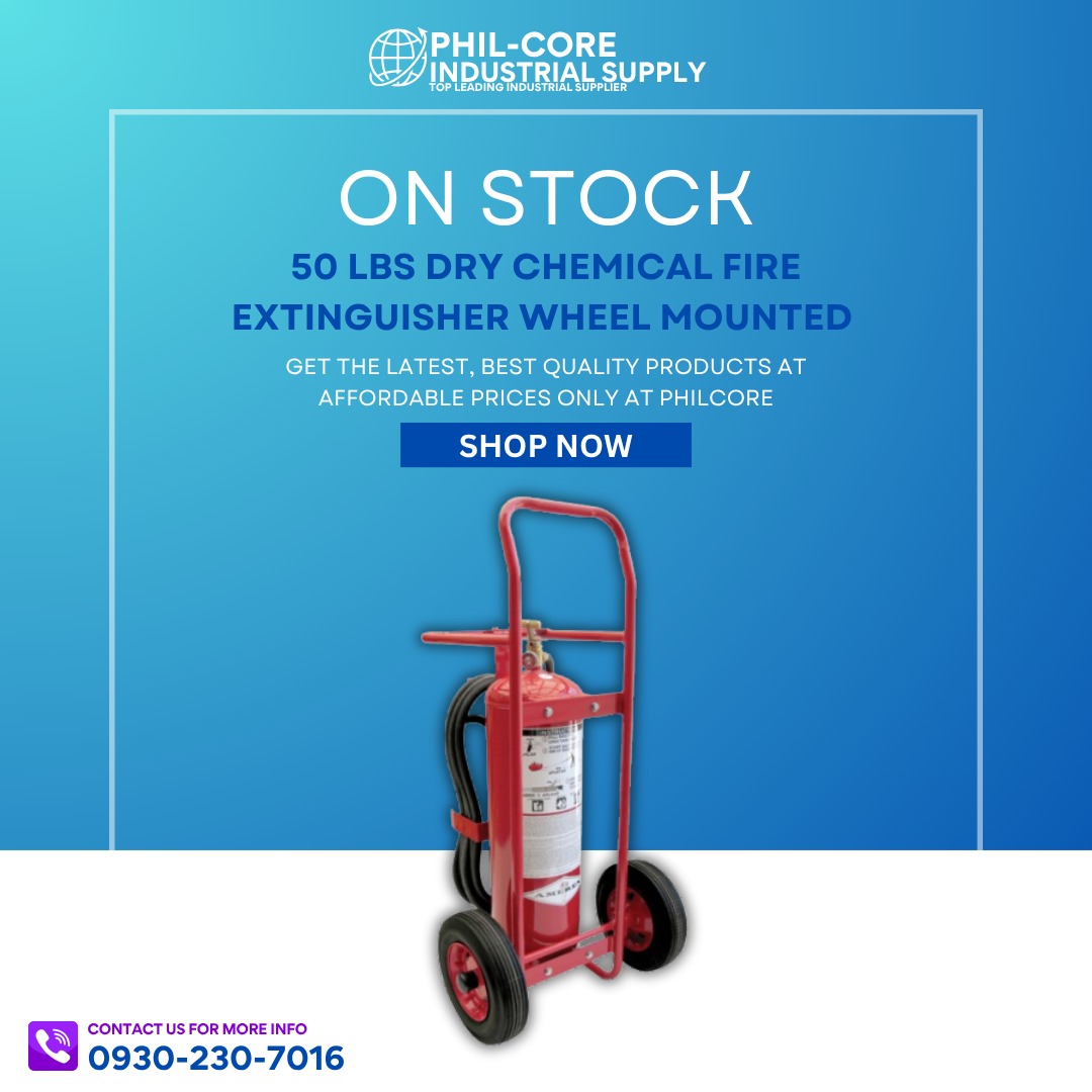 50 lbs Dry Chemical Fire Extinguisher Wheel Mounted, DCP, BE, Blue ...