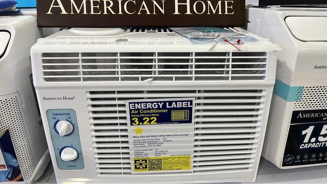 AMERICAN HOME WINDOW TYPE NON INVERTER AND INVERTER AIR CONDITIONER, TV ...