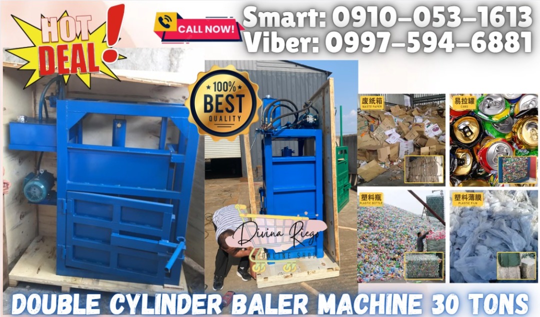 BALER MACHINE DOUBLE CYLINDER 30 TONS PRESSURE BRAND NEW, Everything ...
