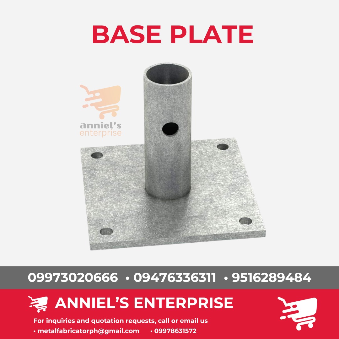 Base Plate | Metal Plate | L Bracket | Stud Bolt | 10mm | Cut Size ...