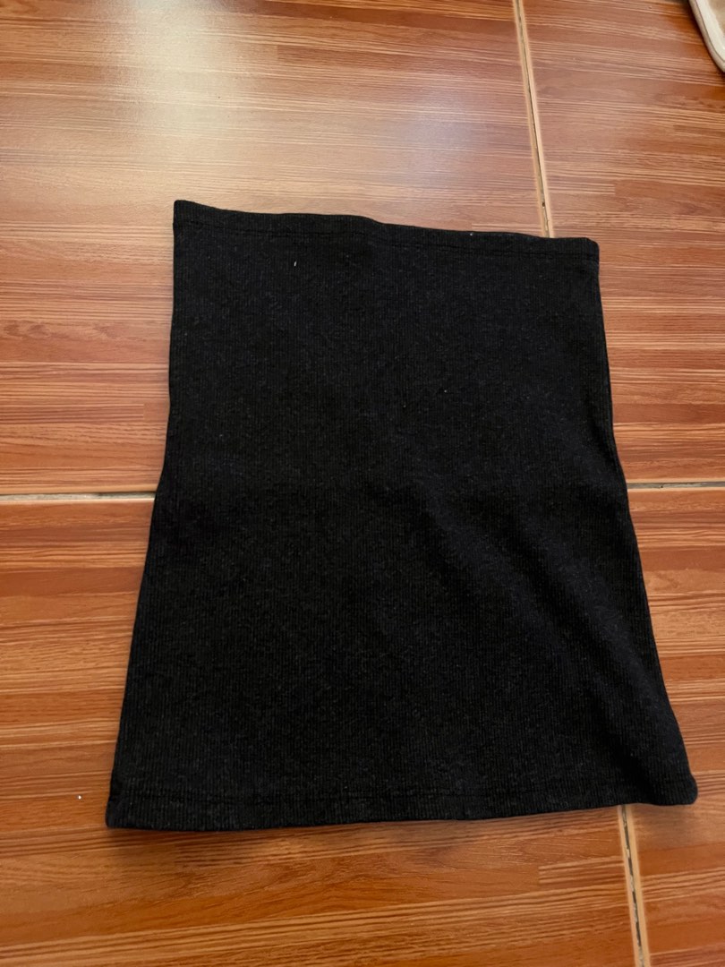Black Acid Grey Tube Full Length Top, Women's Fashion, Tops, Sleeveless ...
